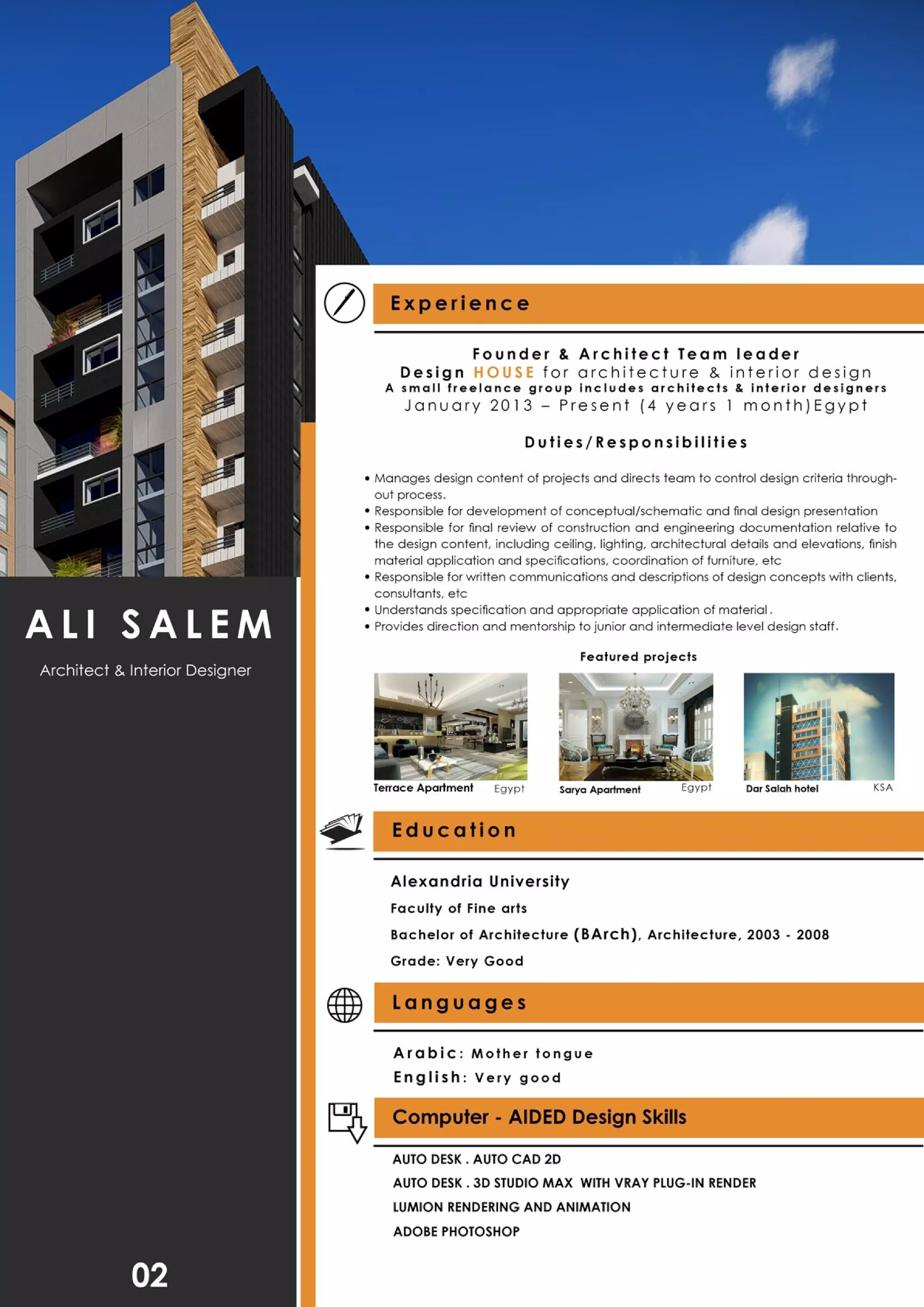 Architect Ali Salem CV 01 | PDF