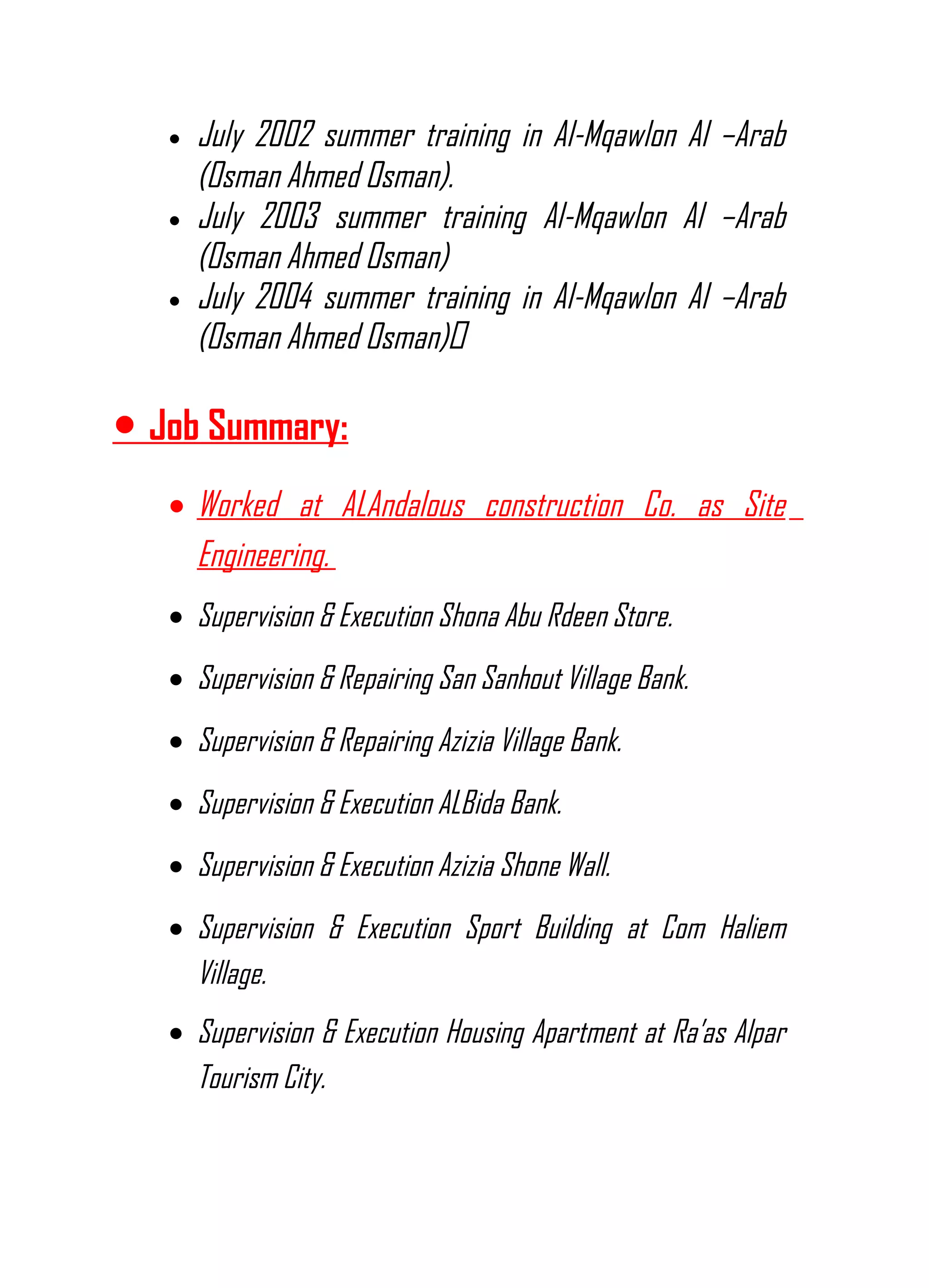 Eng-Ehab Farid cv | DOC | Civil Engineering Industry | Industries