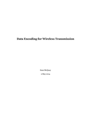 Data Encoding for Wireless Transmission | PDF