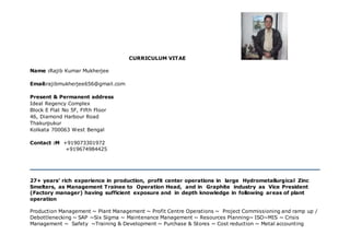 resume updated on 22nd September 2016 | DOCX