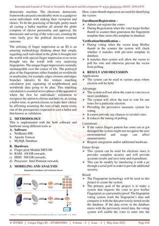 Fingerprint Based E Voting System | PDF