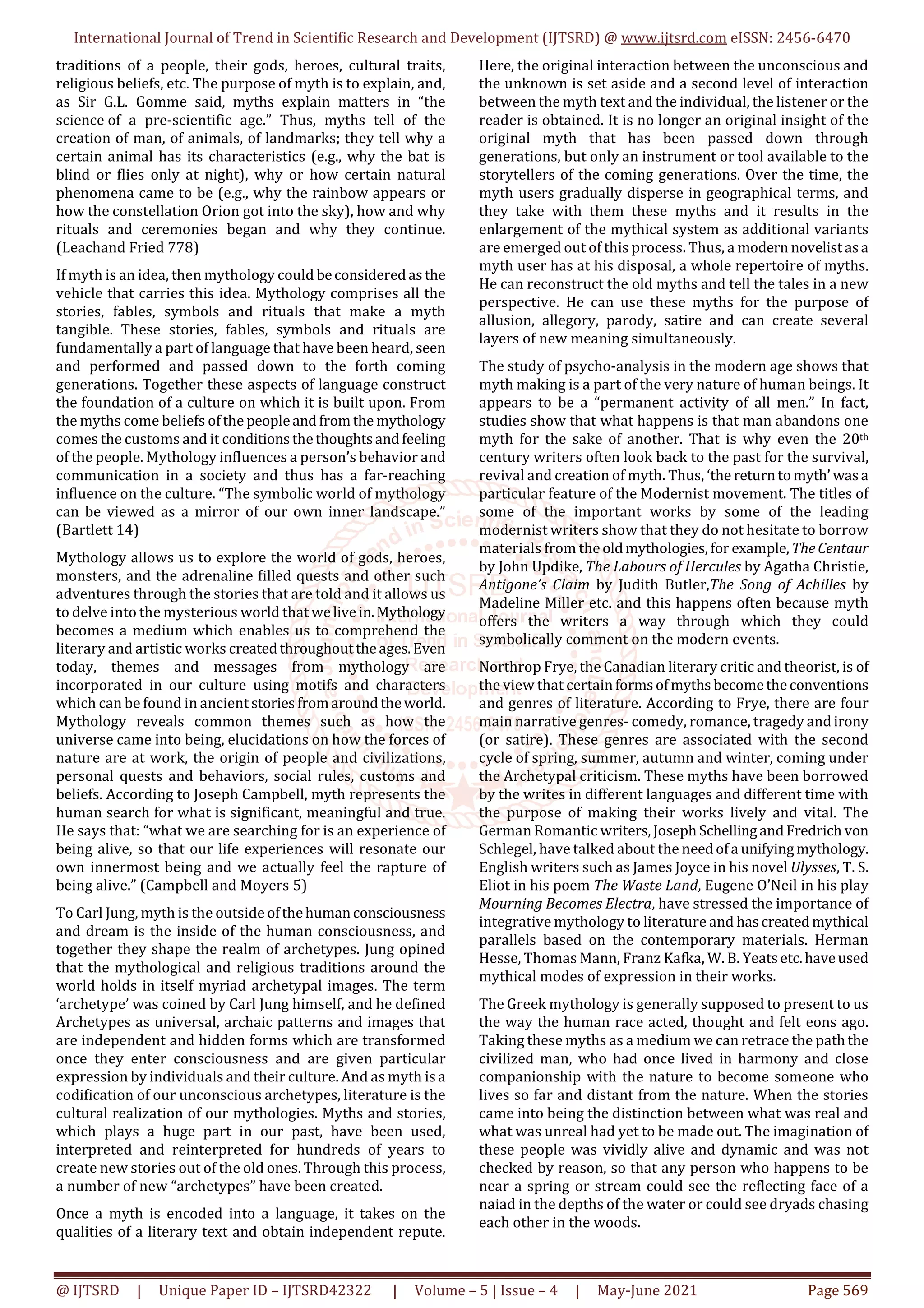 Reimagination of Greek Mythology in Rick Riordan’s Percy Jackson and ...