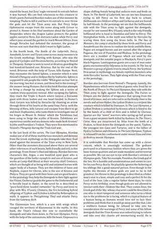 Reimagination of Greek Mythology in Rick Riordan’s Percy Jackson and ...