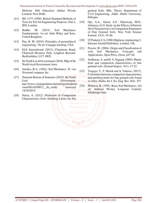 Study of Relationships Between Compaction Characteristics and Selected Index Properties of Soil ...