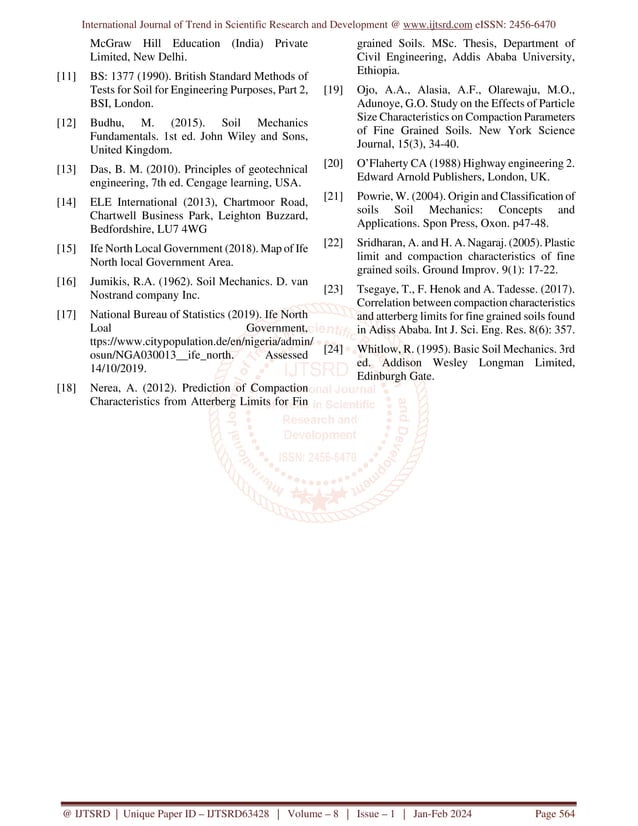 Study of Relationships Between Compaction Characteristics and Selected Index Properties of Soil ...