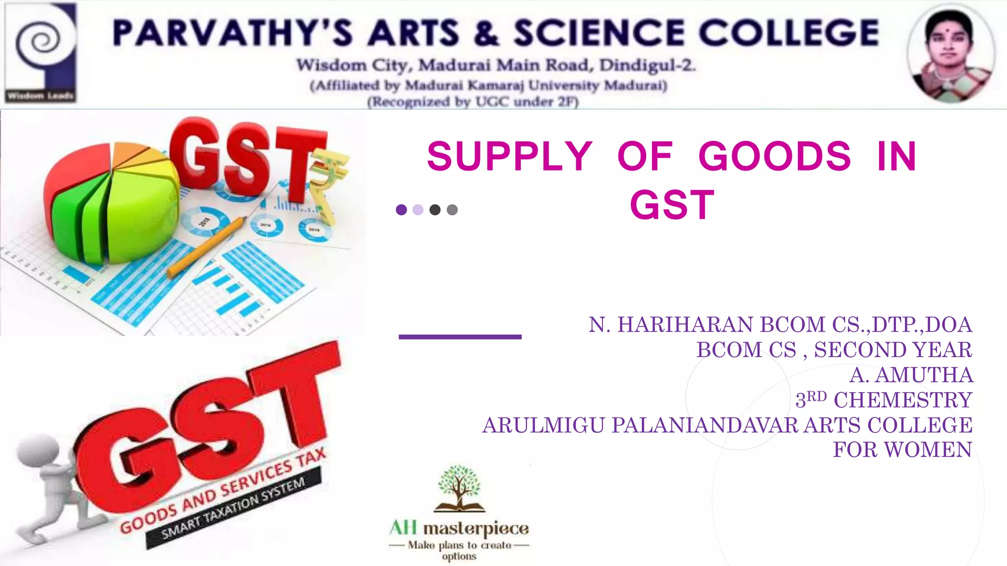 (94) supply of goods in gst ppt ah authors | PPTX