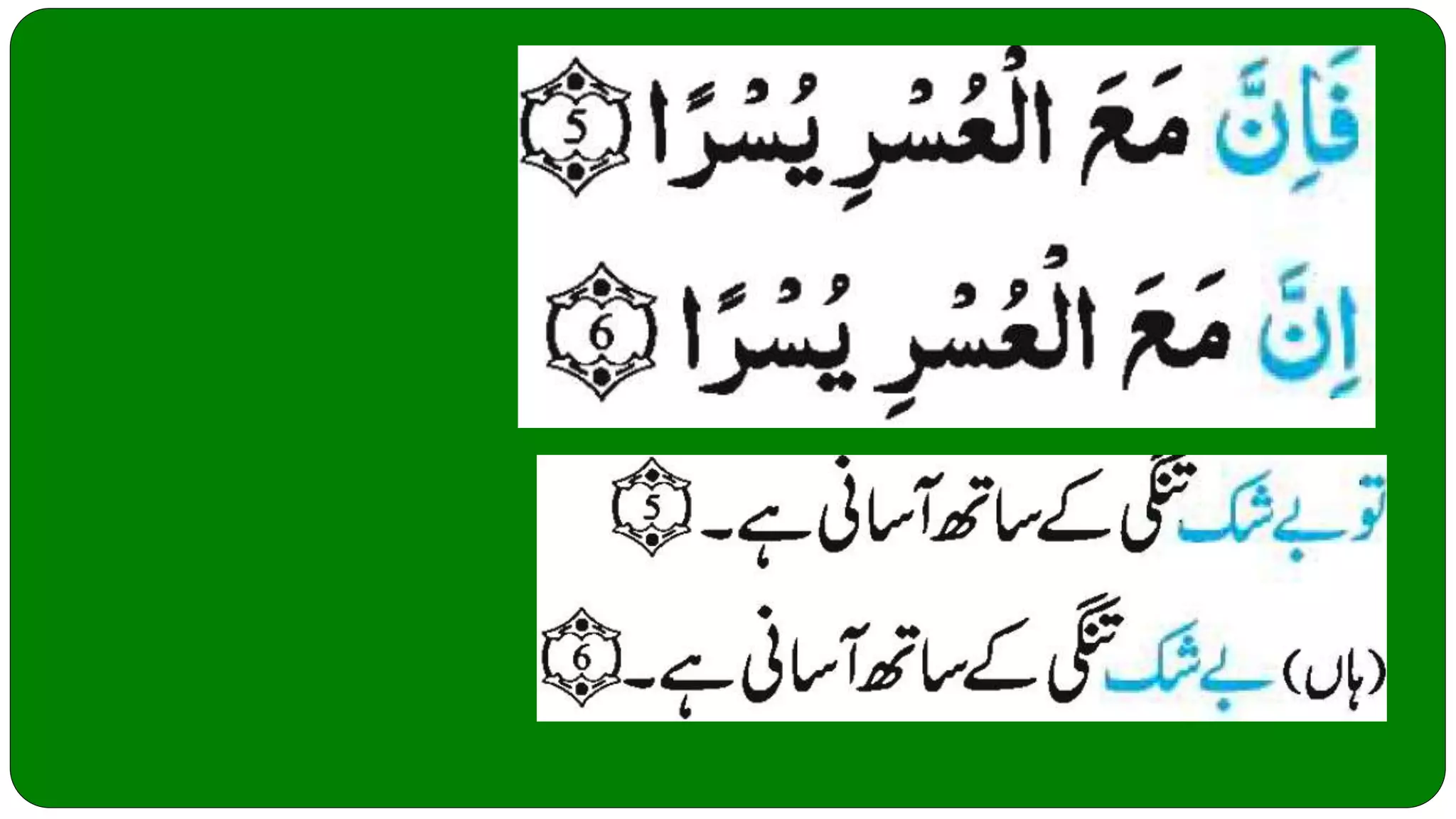 94 SURAH ALAM NASHRAH (TAFSEER USMANI) (URDUI) | PPT