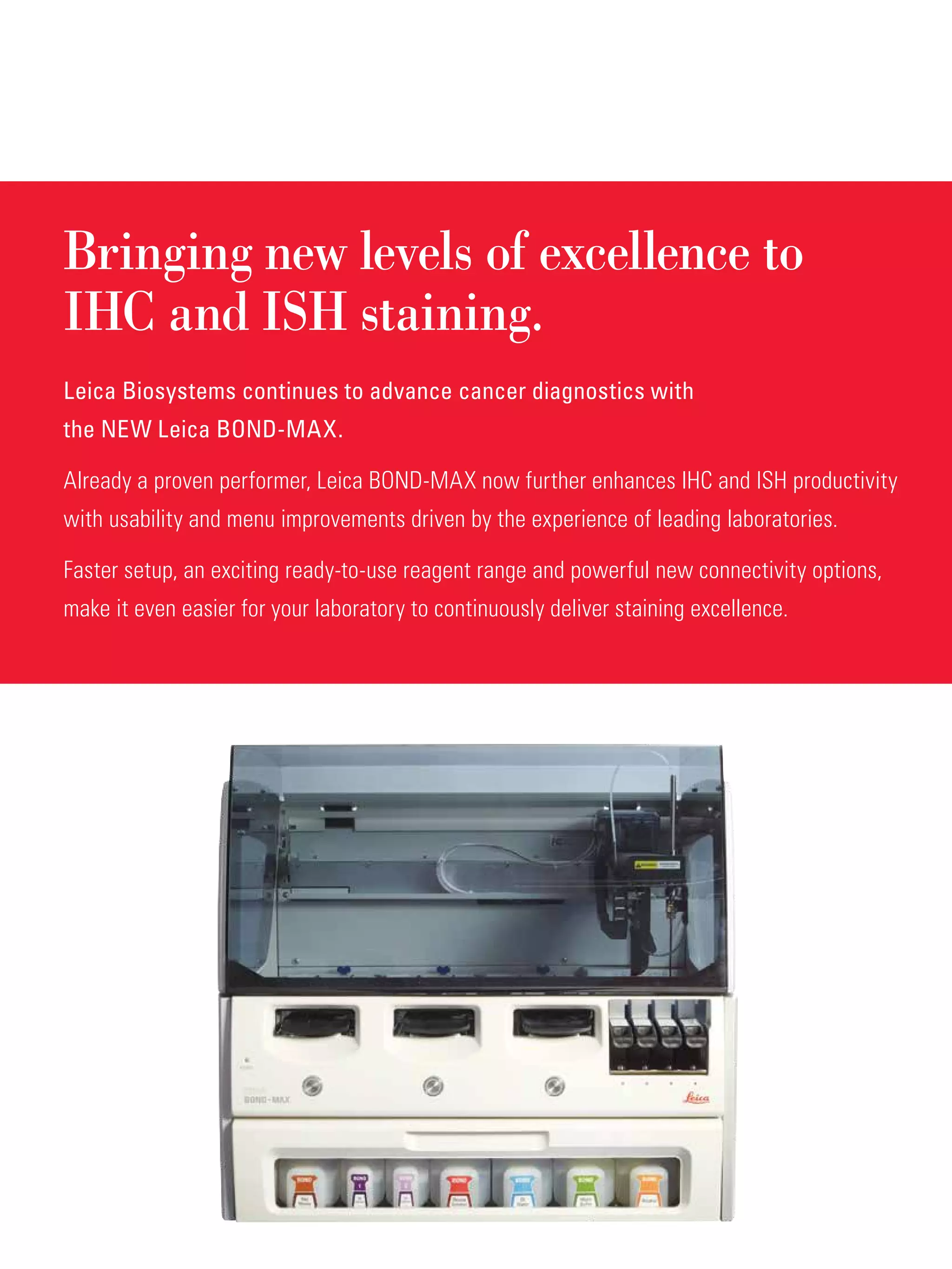 Leica BOND-MAX Instrument Brochure (95.11543 rev a_bond_max) | PDF