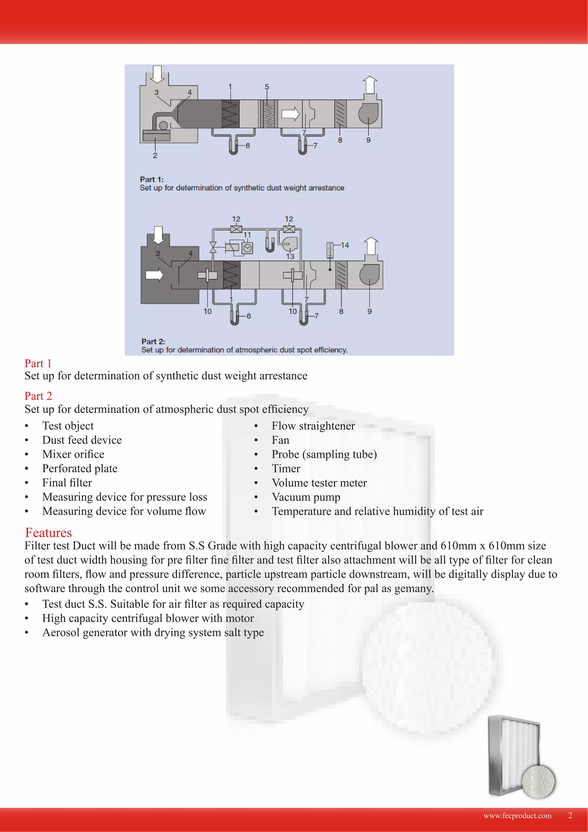 Testing/Manufacture/EN-779 Air Filter Test Rig | PDF