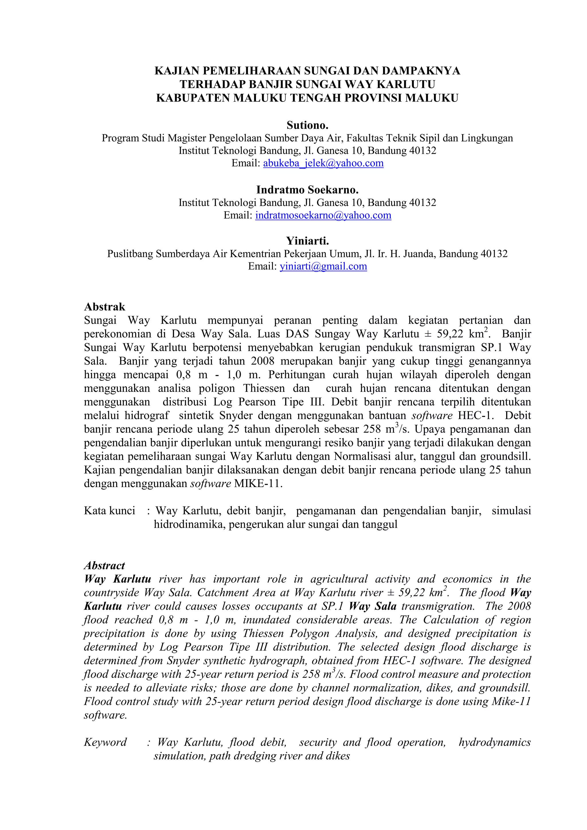 95010301 sutiono teorisungai | PDF