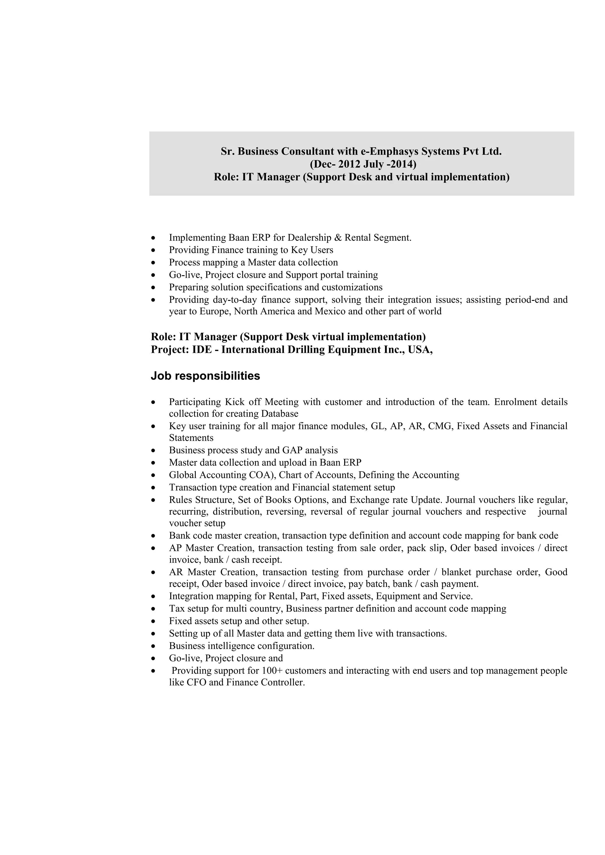 karthikeyan_profile-Project Manager | PDF