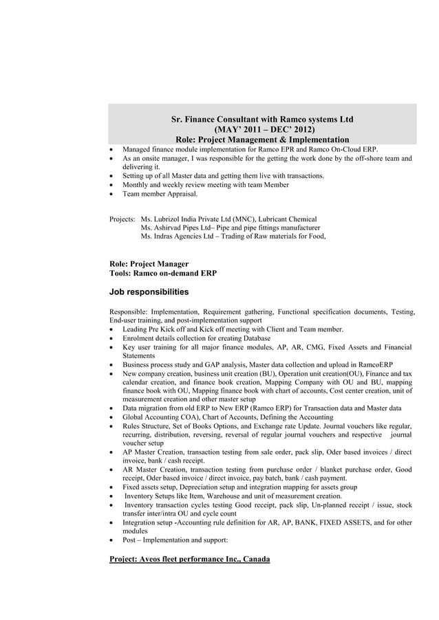 karthikeyan_profile-Project Manager | PDF