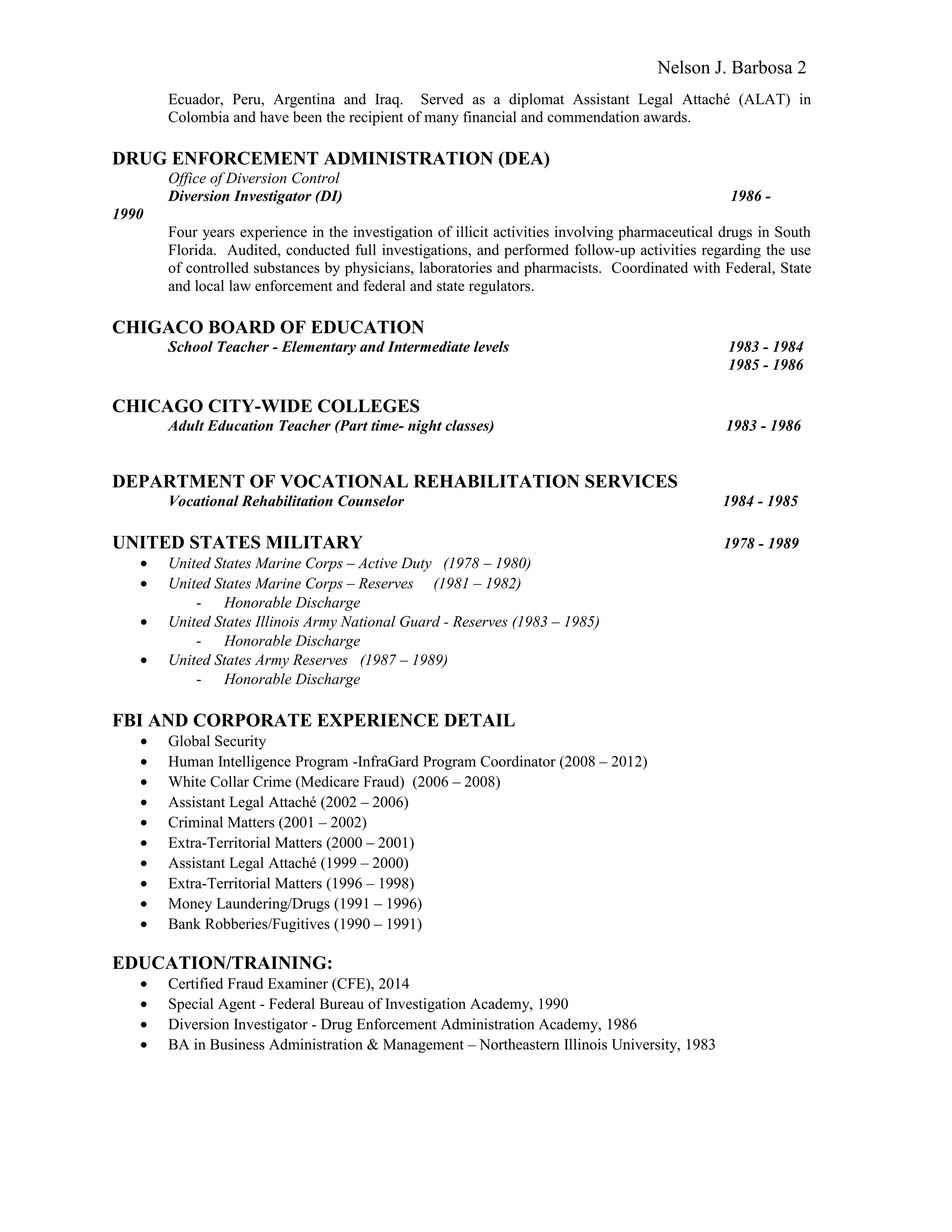 Nelson Barbosa Resume July 2015 Rev1 | DOC | Crime & Harmful Acts to ...