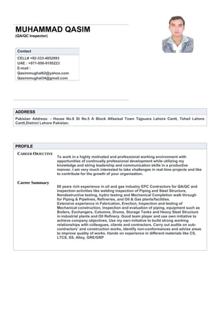 QASIM CV | DOC