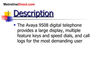 Avaya 9508 Digital Telephone | PPT