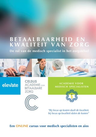 Cursusbrochure Betaalbaarheid en kwaliteit van zorg | PDF