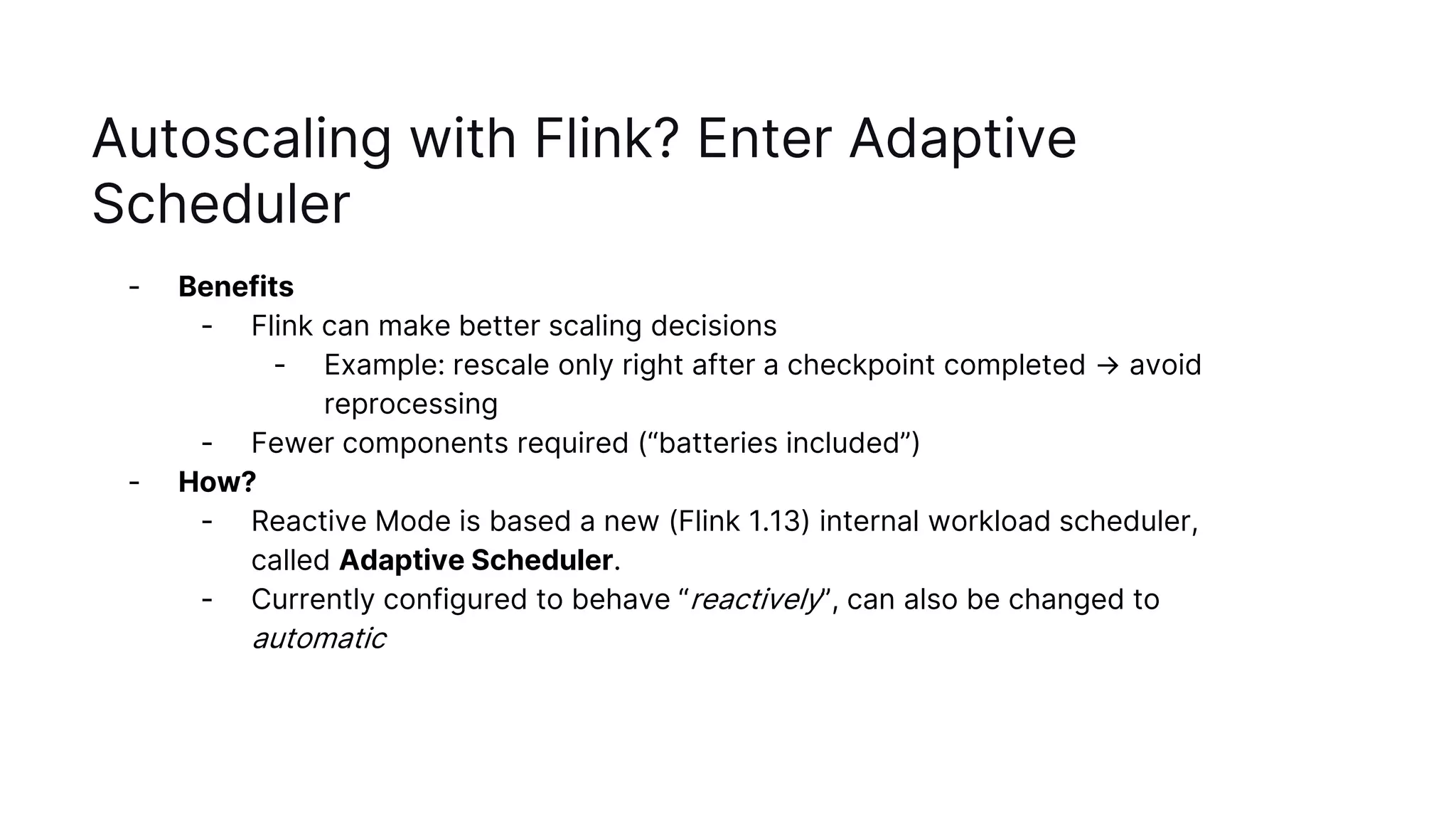 Autoscaling Flink with Reactive Mode | PPTX