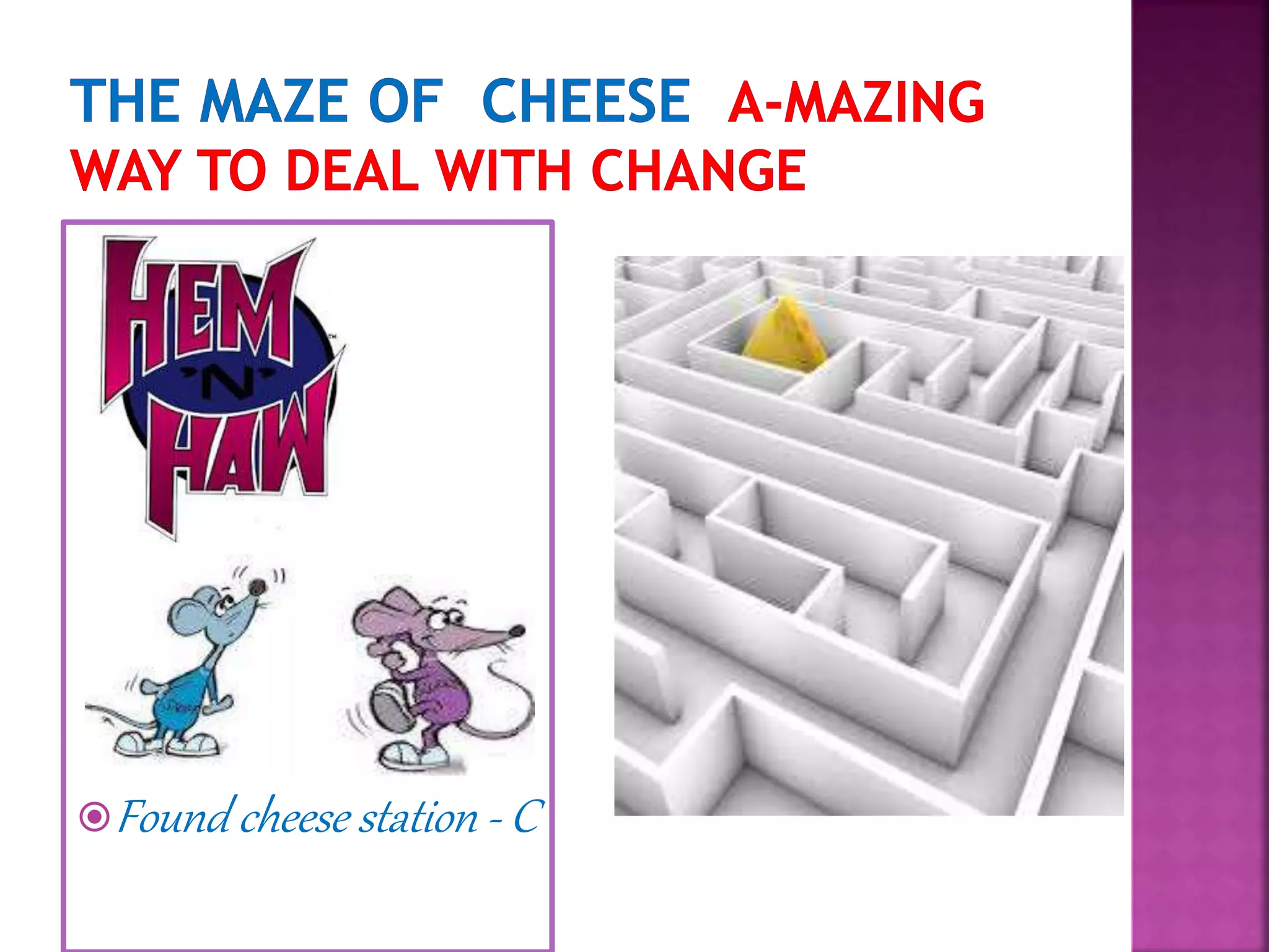 Presentation ON WHO MOVED MY CHEESE | PPTX