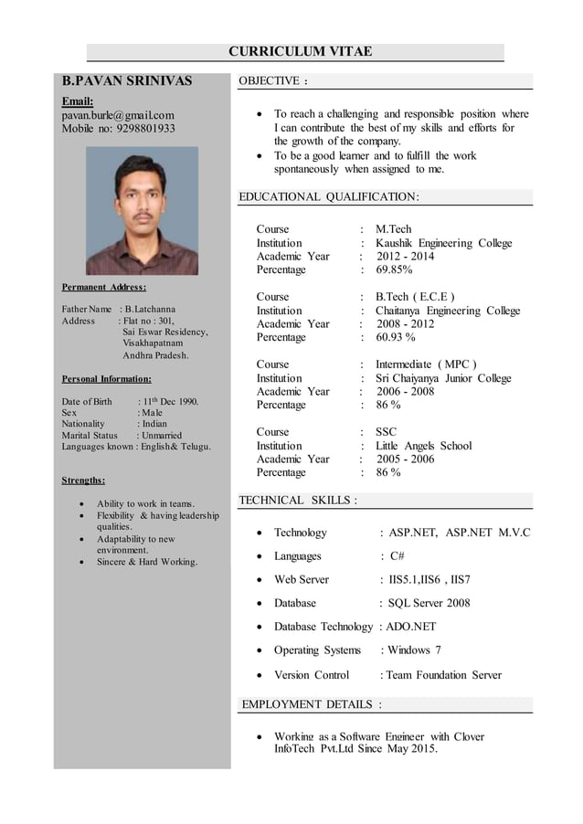 CURRICULUM VITAE new | DOCX | Databases | Computer Software and Applications