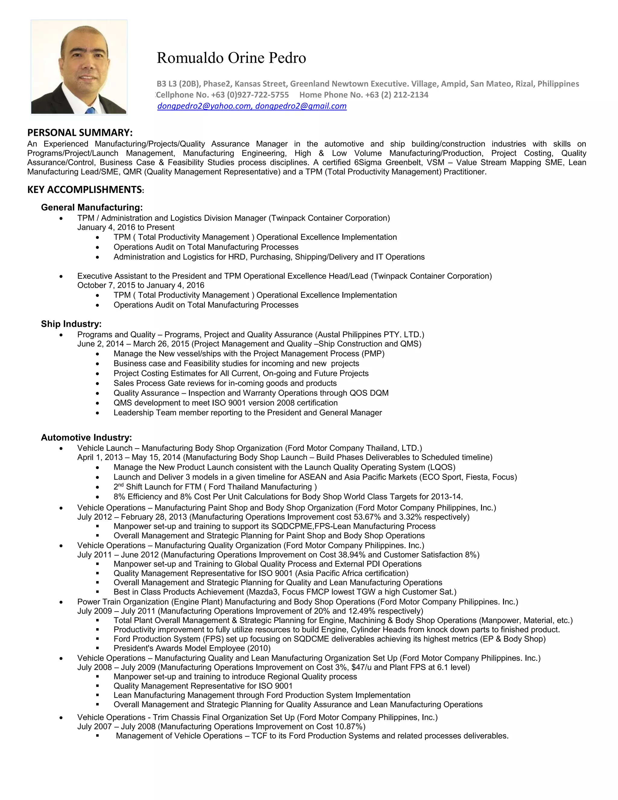 ROPedro_resume_2016_r01 | PDF