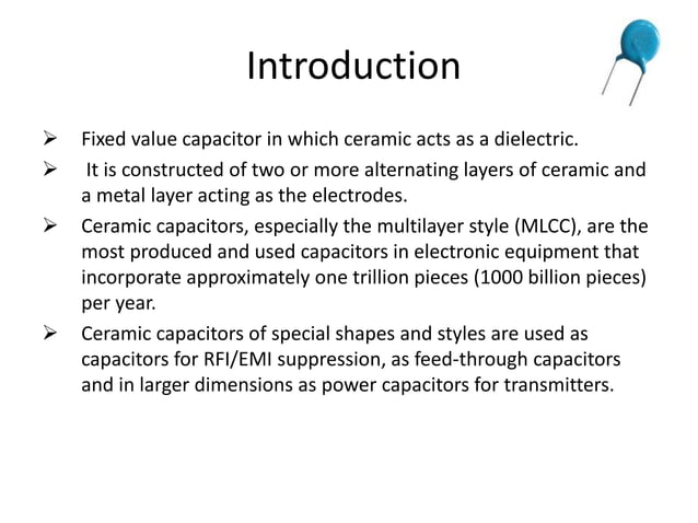 Ceramic Capacitor final | PPTX | Consumer Electronics | Technology & Computing