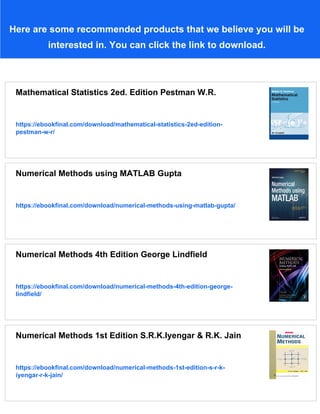 Numerical methods of statistics 2ed Edition Monahan J.F. | PDF