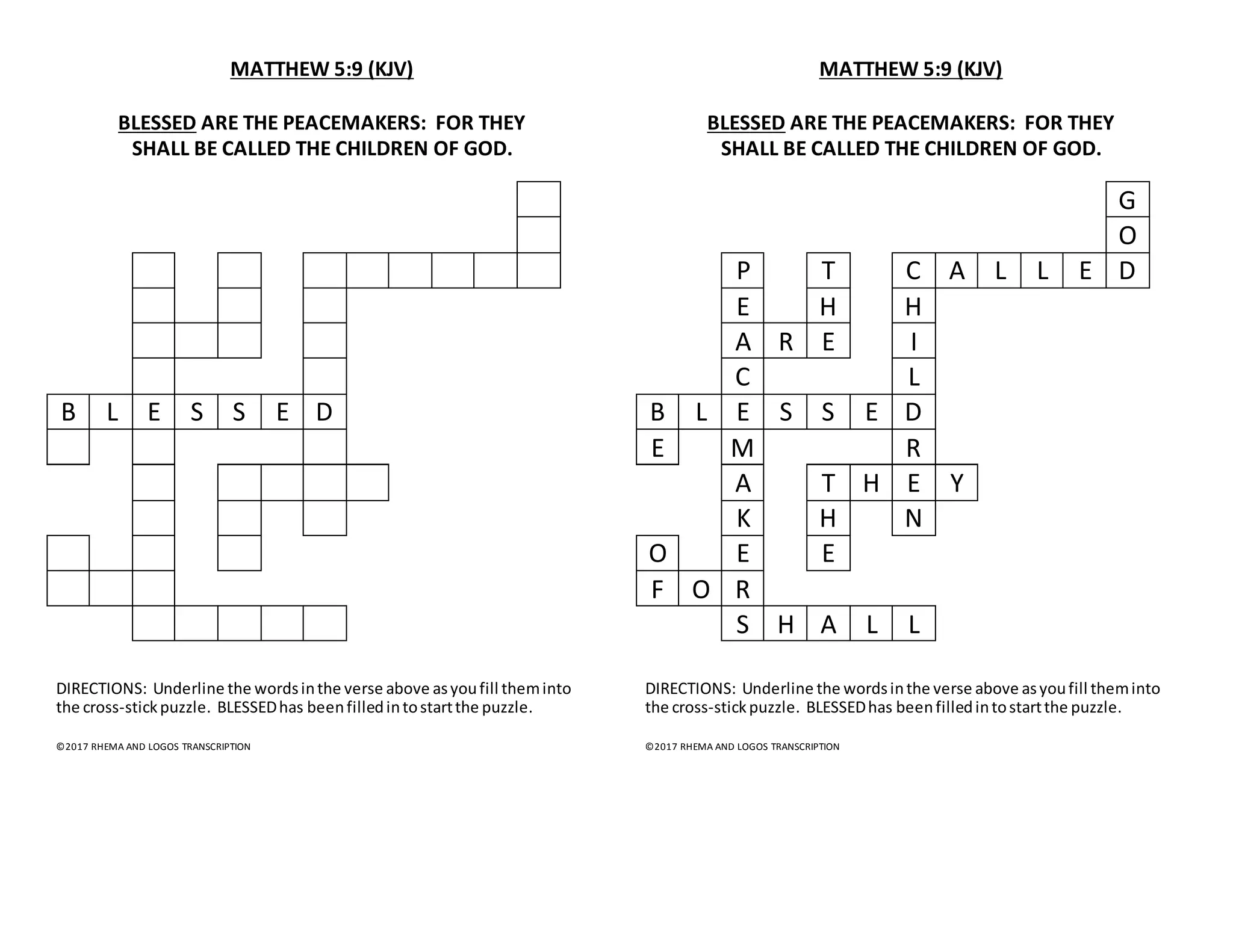 THE BEATITUDES - MATTHEW 5-9 | DOCX