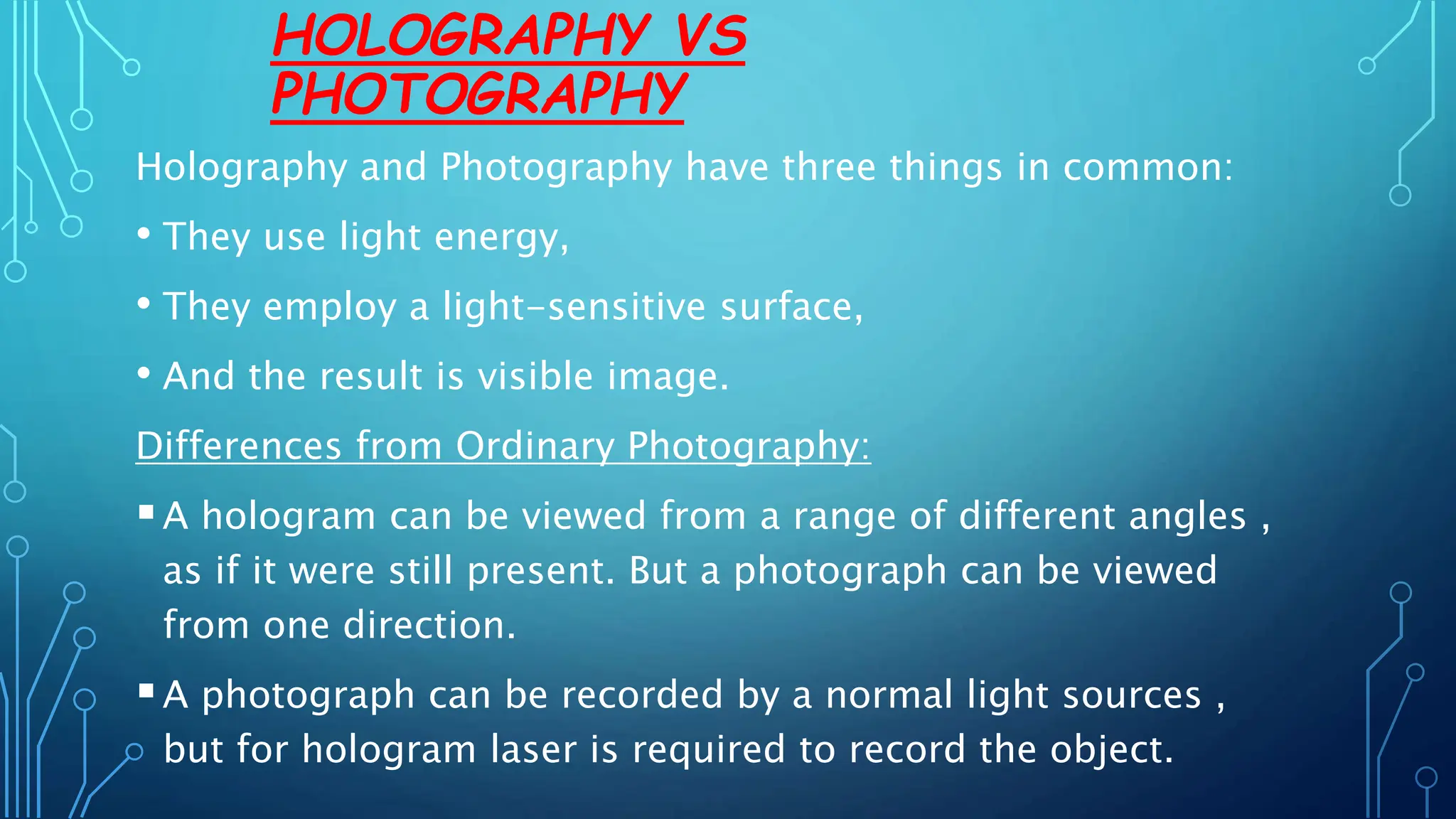 Presentation about hologram technology . | PPTX