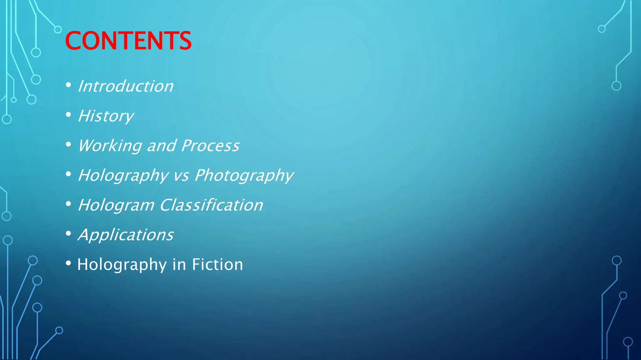 Presentation about hologram technology . | PPTX