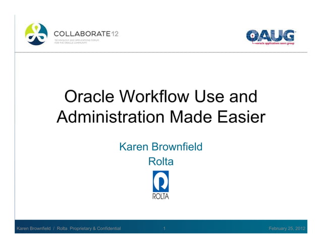 Oracle workflow: use and administration. | PDF
