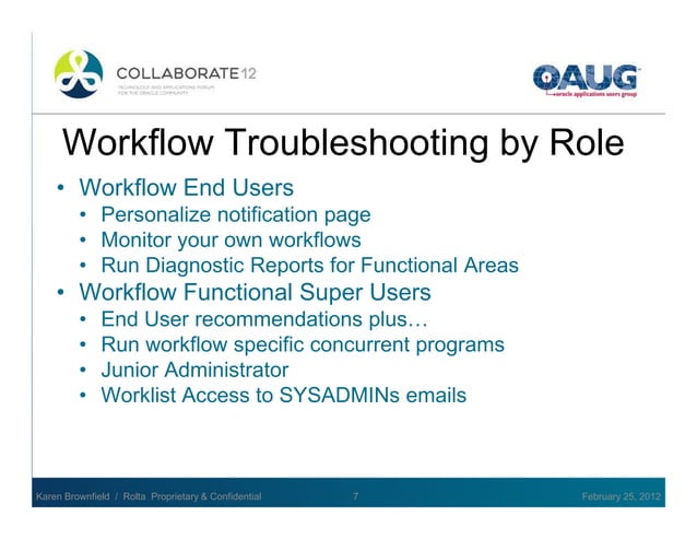 Oracle workflow: use and administration. | PDF
