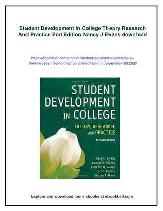 Student Development In College Theory Research And Practice 2nd Edition ...