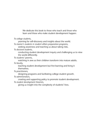 Student Development In College Theory Research And Practice 2nd Edition ...