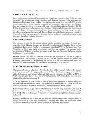Raspberry PI and Arduino UNO Working Together as a Basic Meteorological Station | PDF