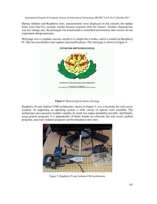 Raspberry PI and Arduino UNO Working Together as a Basic Meteorological Station | PDF