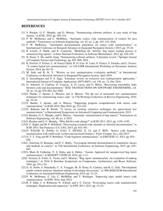 Summarization of Software Artifacts : A Review | PDF