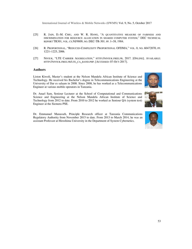 PERFORMANCE ANALYSIS OF CARRIER AGGREGATION FOR VARIOUS MOBILE NETWORK IMPLEMENTATIONS SCENARIO ...