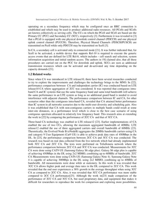 PERFORMANCE ANALYSIS OF CARRIER AGGREGATION FOR VARIOUS MOBILE NETWORK ...