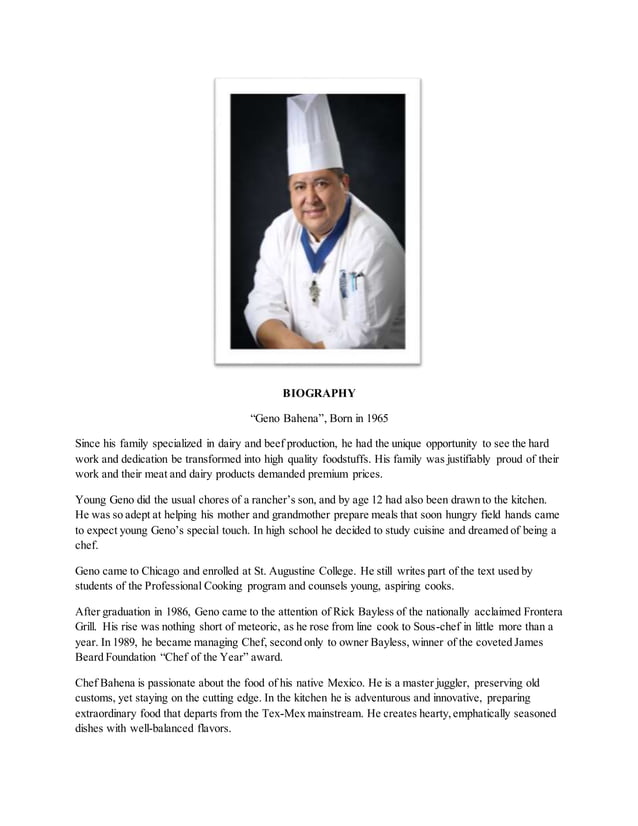 BIOGRAPHY2015 | DOCX | Bars & Restaurants | Attractions