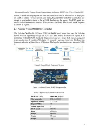 WIRELESS BIOMETRIC FINGERPRINT ATTENDANCE SYSTEM USING ARDUINO AND ...