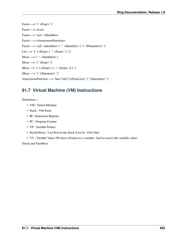 The Ring programming language version 1.8 book - Part 96 of 202 | PDF
