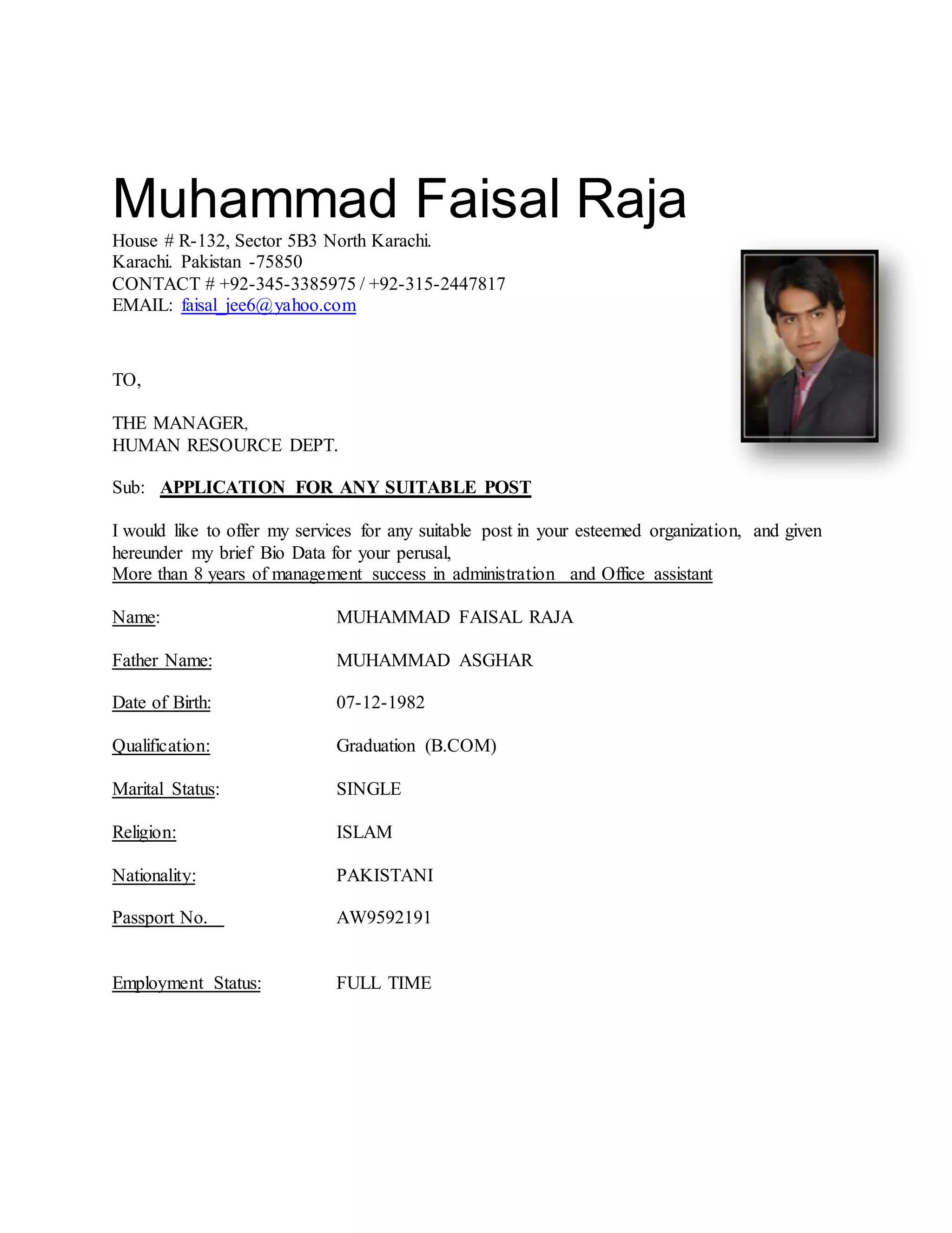 CV Faisal(1) | DOCX