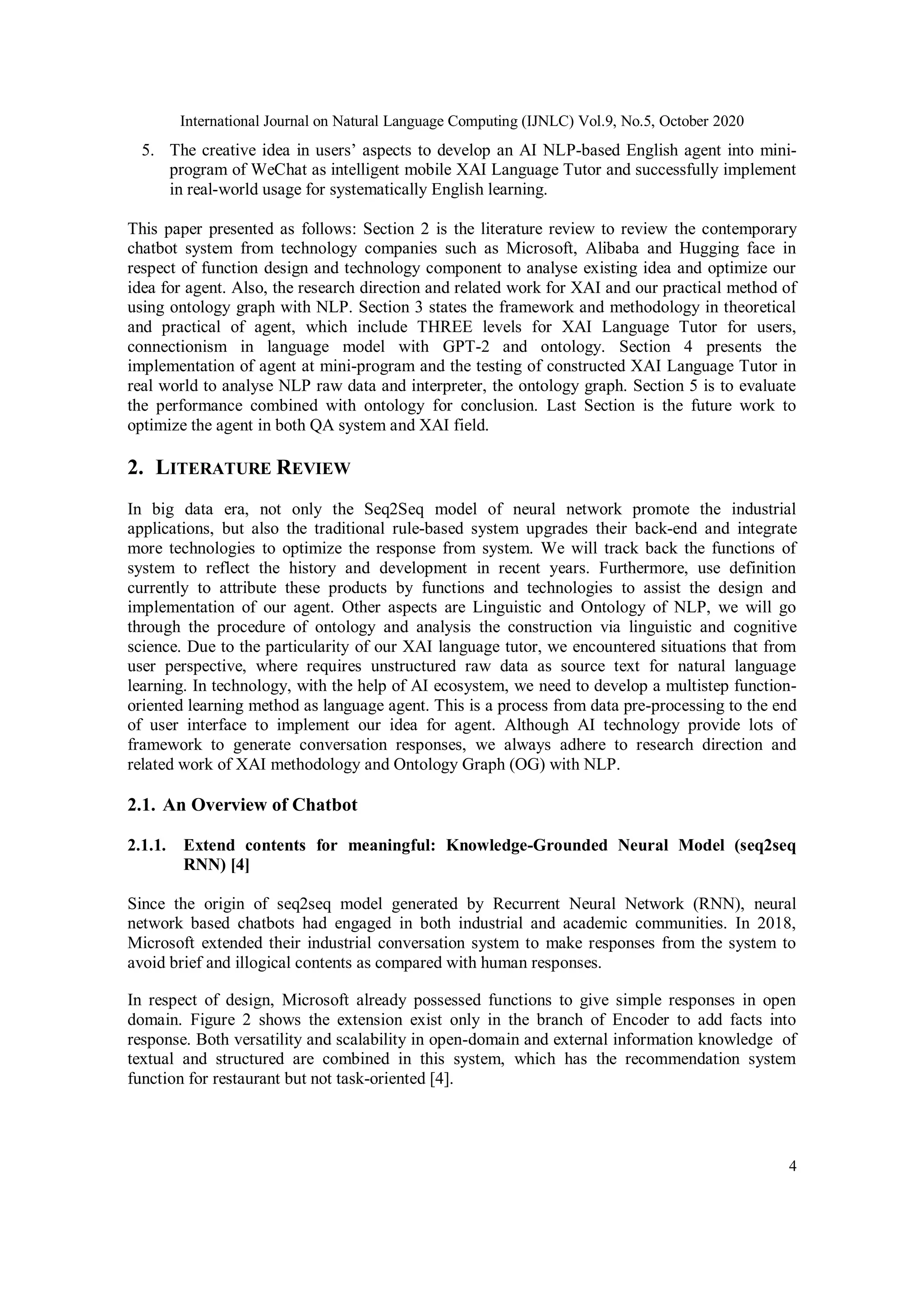 XAI LANGUAGE TUTOR - A XAI-BASED LANGUAGE LEARNING CHATBOT USING ONTOLOGY AND TRANSFER LEARNING ...