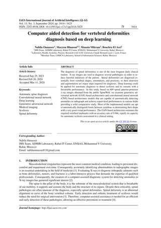 Computer aided detection for vertebral deformities diagnosis based on deep learning | PDF