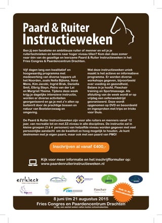 Flyer Paard&Ruiter Instructieweken definitief | PDF | Free Download