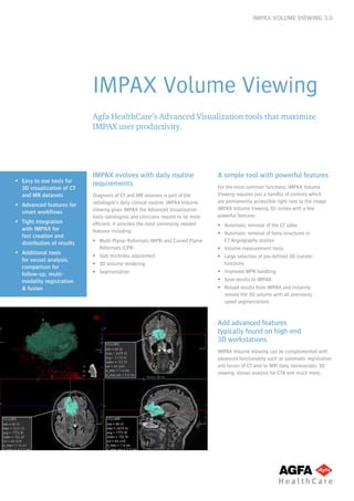 IMPAX_Volume_Viewing_(GB_-_datasheet) | PDF