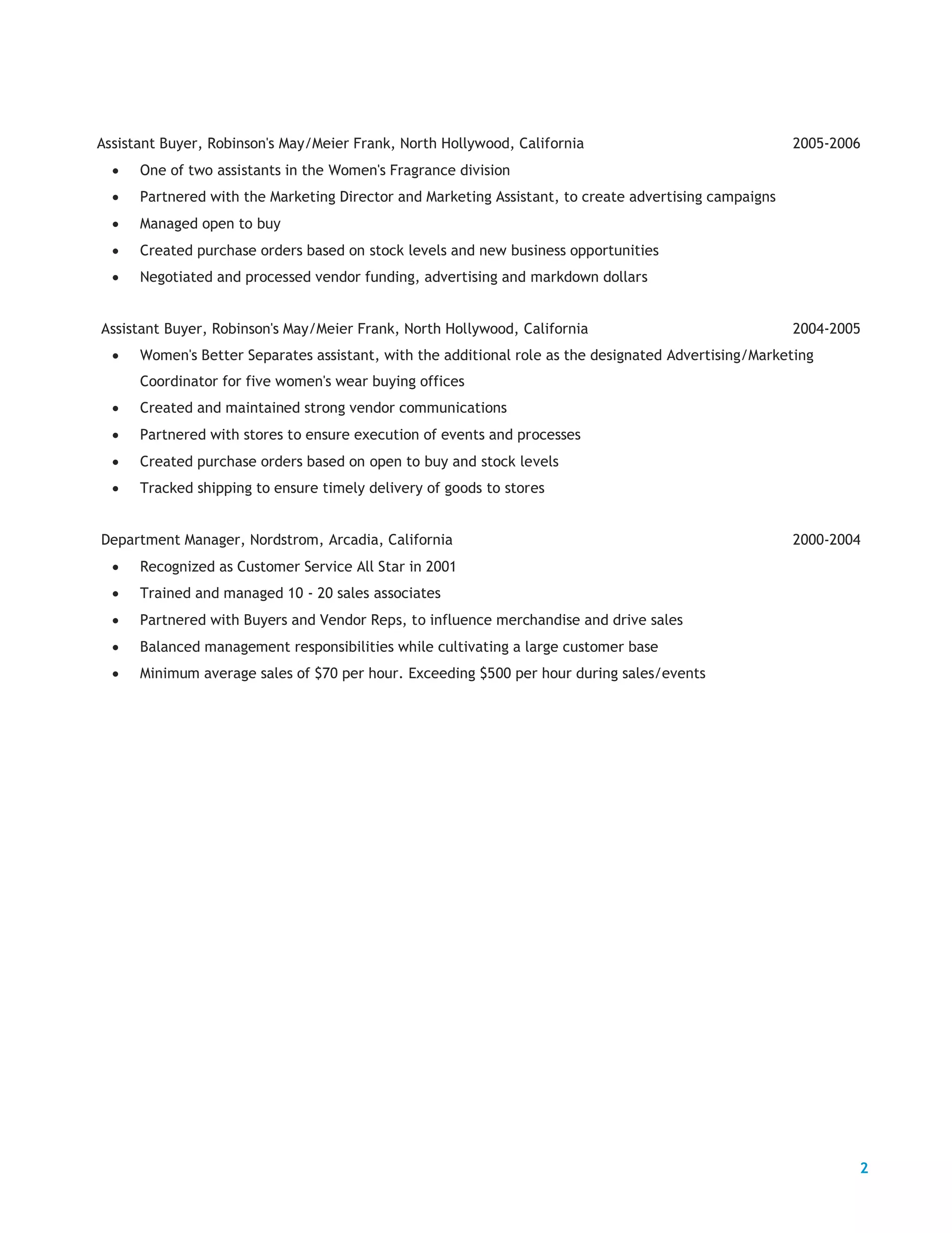 Bethany Anziano updated Resume | PDF | Retail Industry | Industries