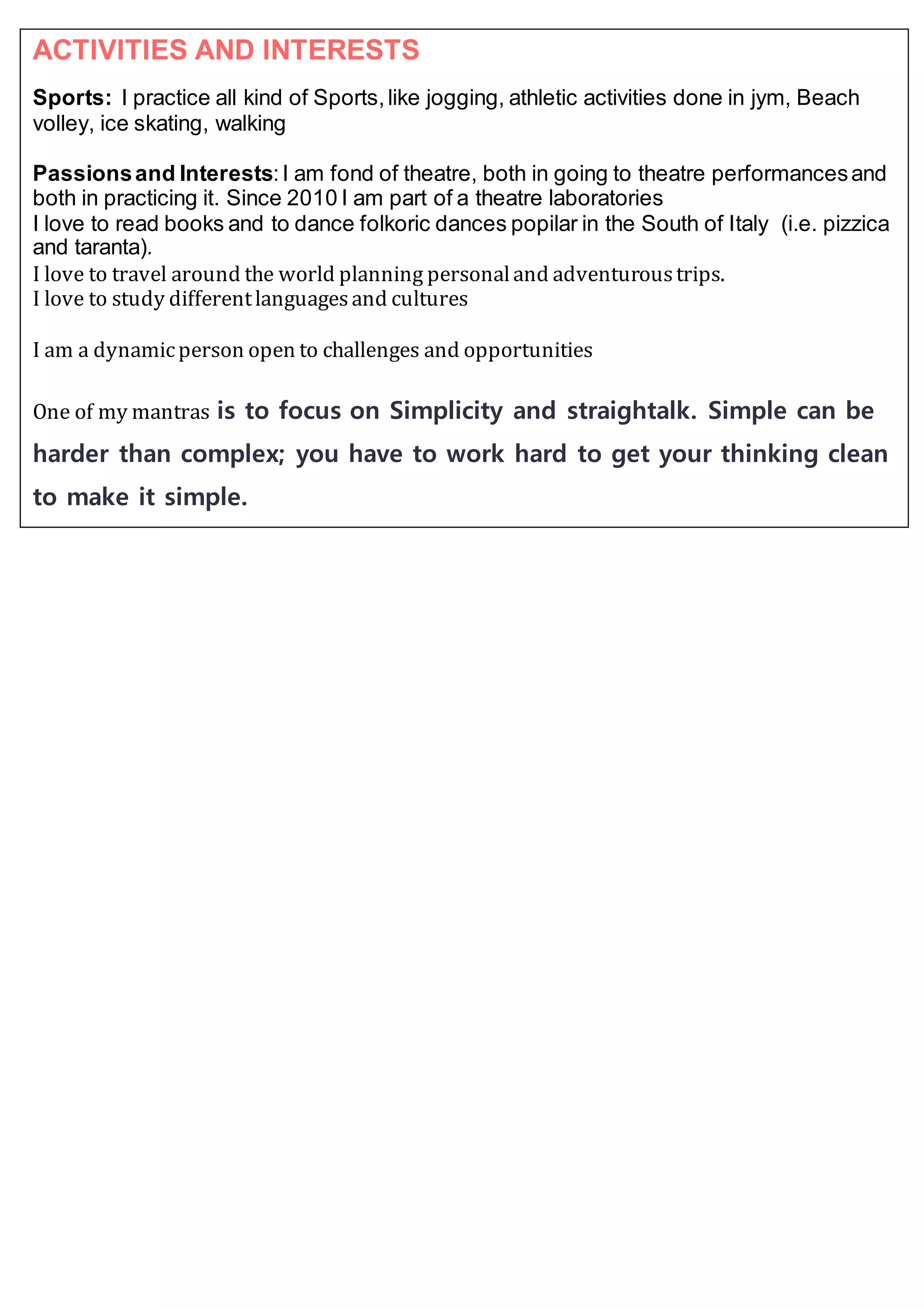 Curriculum Vitae Maria Glorioso | DOCX | Business Administration | Business