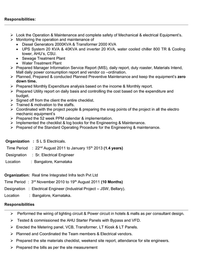 jose varun-Technical - Assistant Facility Manager- resume | PDF