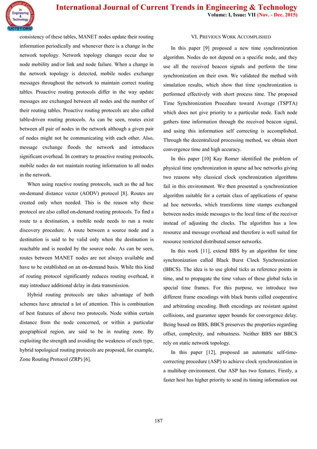 Investigation Of Clock Synchronization Techniques And Its Performance Impact In Manet Pdf